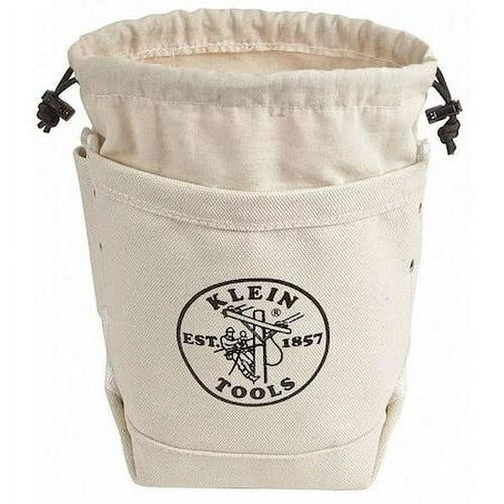 Klein Tools Bucket Bag, Natural, No. 4 Canvas, 2 Pockets - Walmart.com