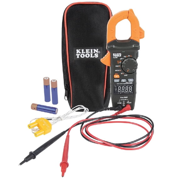 Klein Tools CL390 TRMS Digital Clamp Meter, 400 Amp, AC/DC Voltage and ...