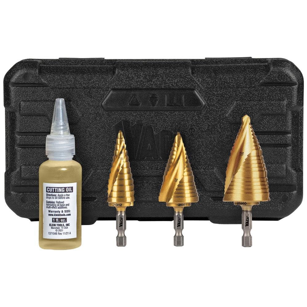 Klein Tools Electricians Step Drill Bit Set - Walmart.com