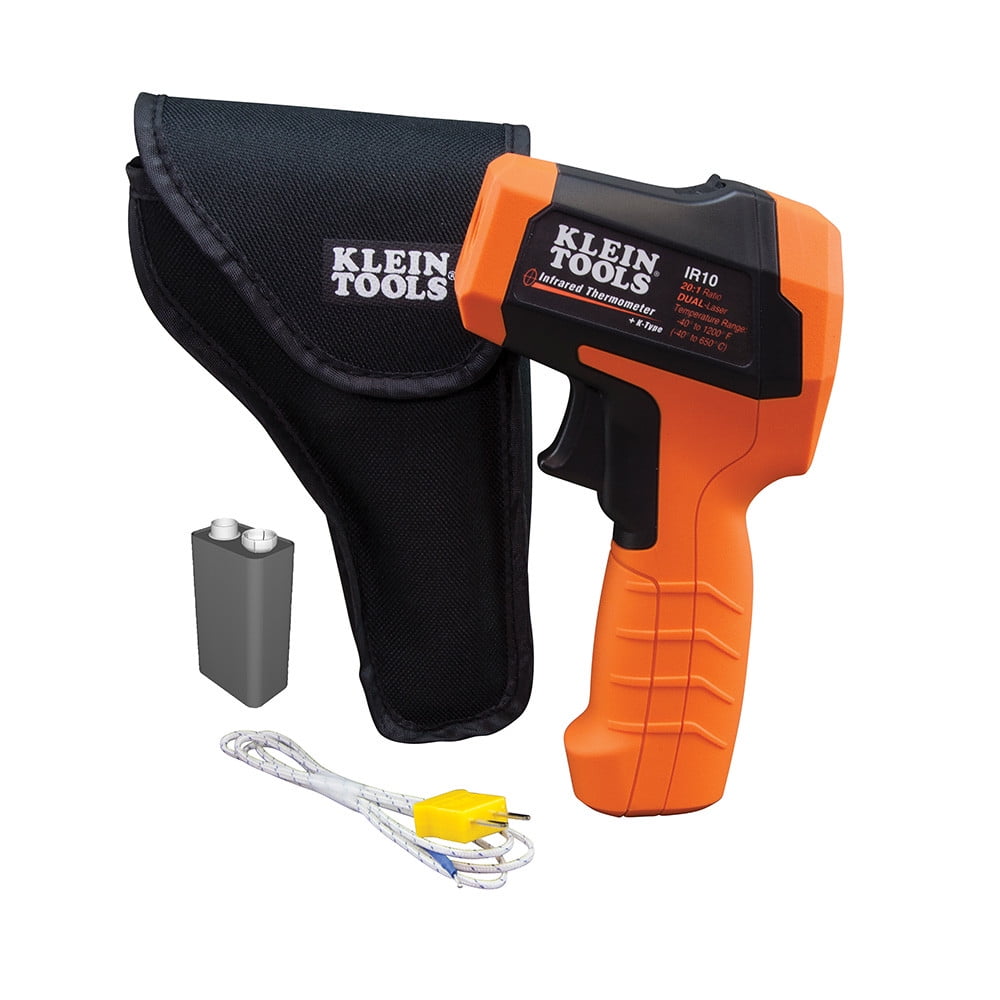 Klein Tools IR10 20:1 Dual-Laser Infrared Thermometer - Walmart.com