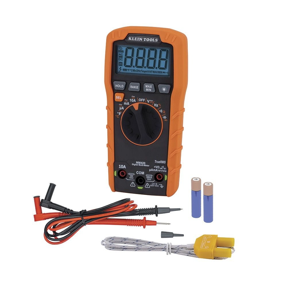 Klein Tools MM420 600V TRMS Auto-Ranging Digital Multimeter - Walmart.com