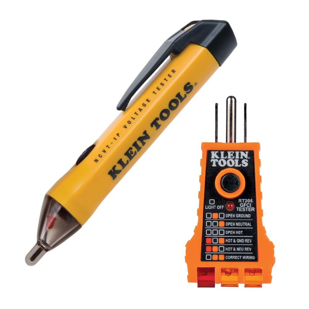 Klein Tools NCVT1PKIT Electrical Tester Kit with Non-Contact Low ...