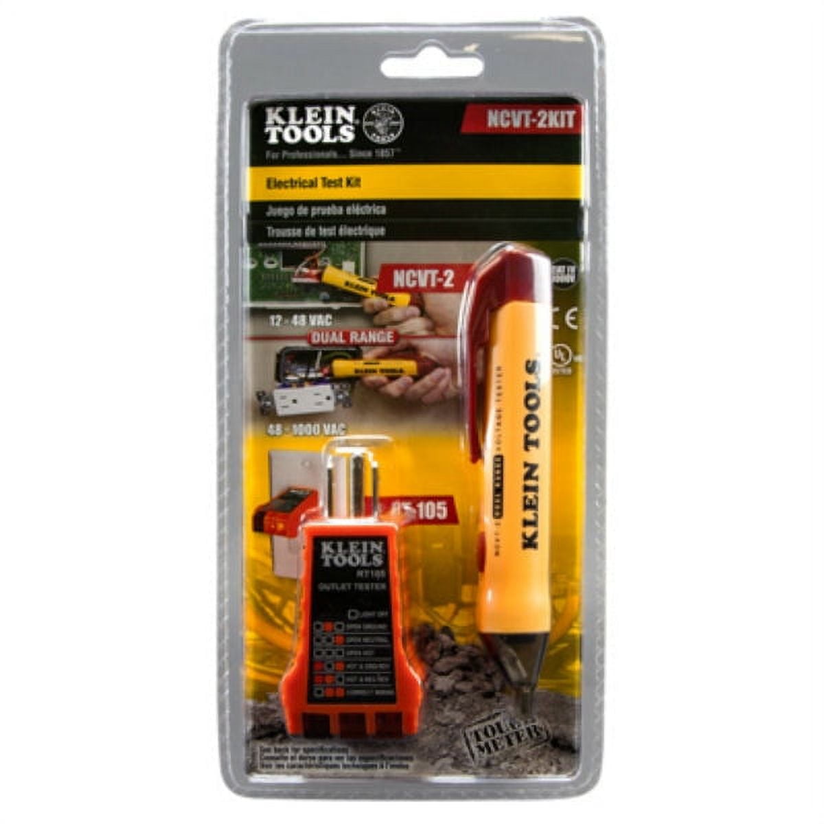 Klein Tools NCVT2KIT Basic Voltage Test Kit, Each - Walmart.com