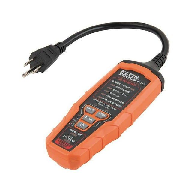 Klein Tools RT310 Outlet Tester, AFCI and GFCI Receptacle Tester for ...