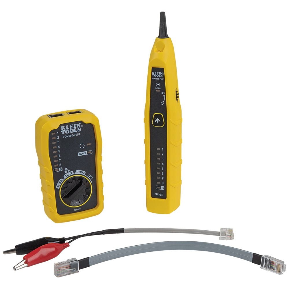 Klein Tools VDV500-705 Circuit Tester, Yellow LED Tone/Probe, 4-Piece ...