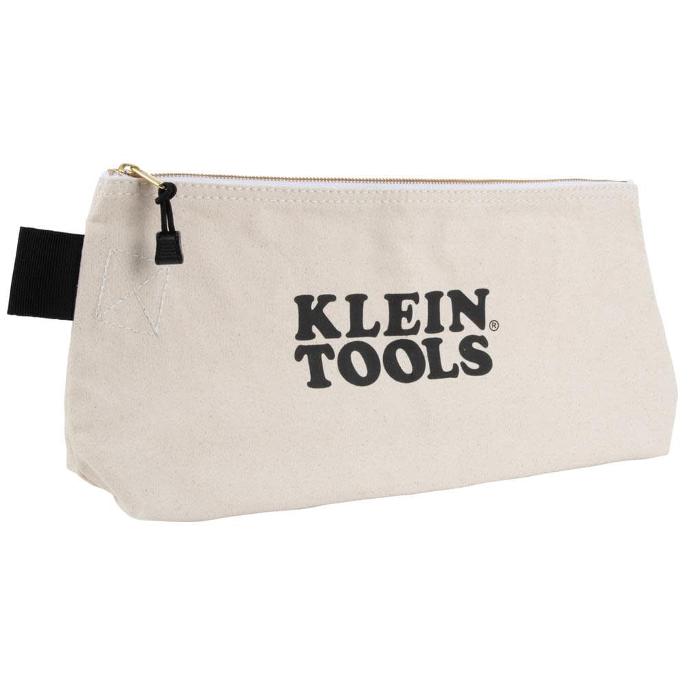 Klein Tools Zipper Bag, Extra-Long Canvas Tool Pouch, 16 Inch, Natural ...