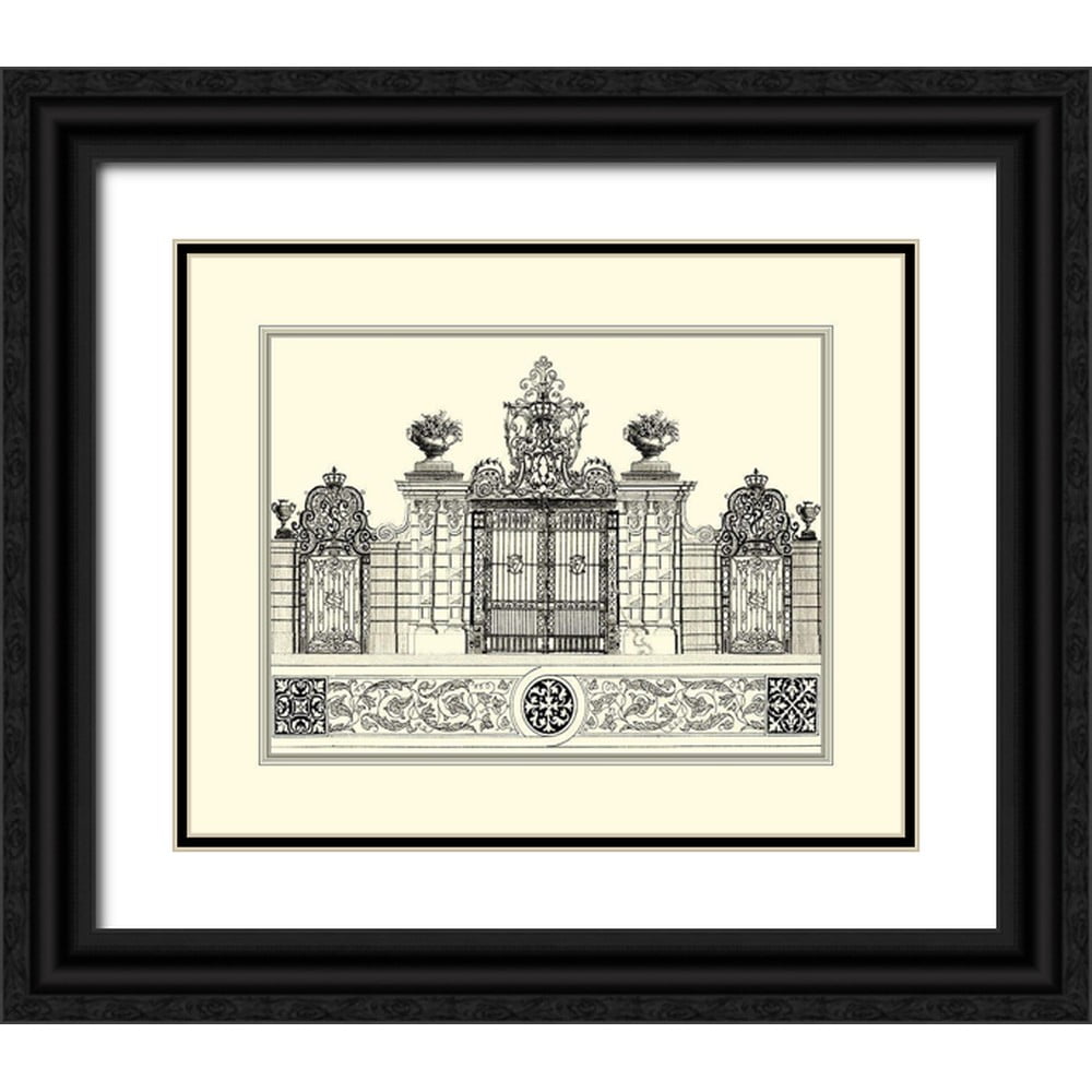 Kleiner, O. 18x15 Black Ornate Wood Framed with Double Matting Museum ...