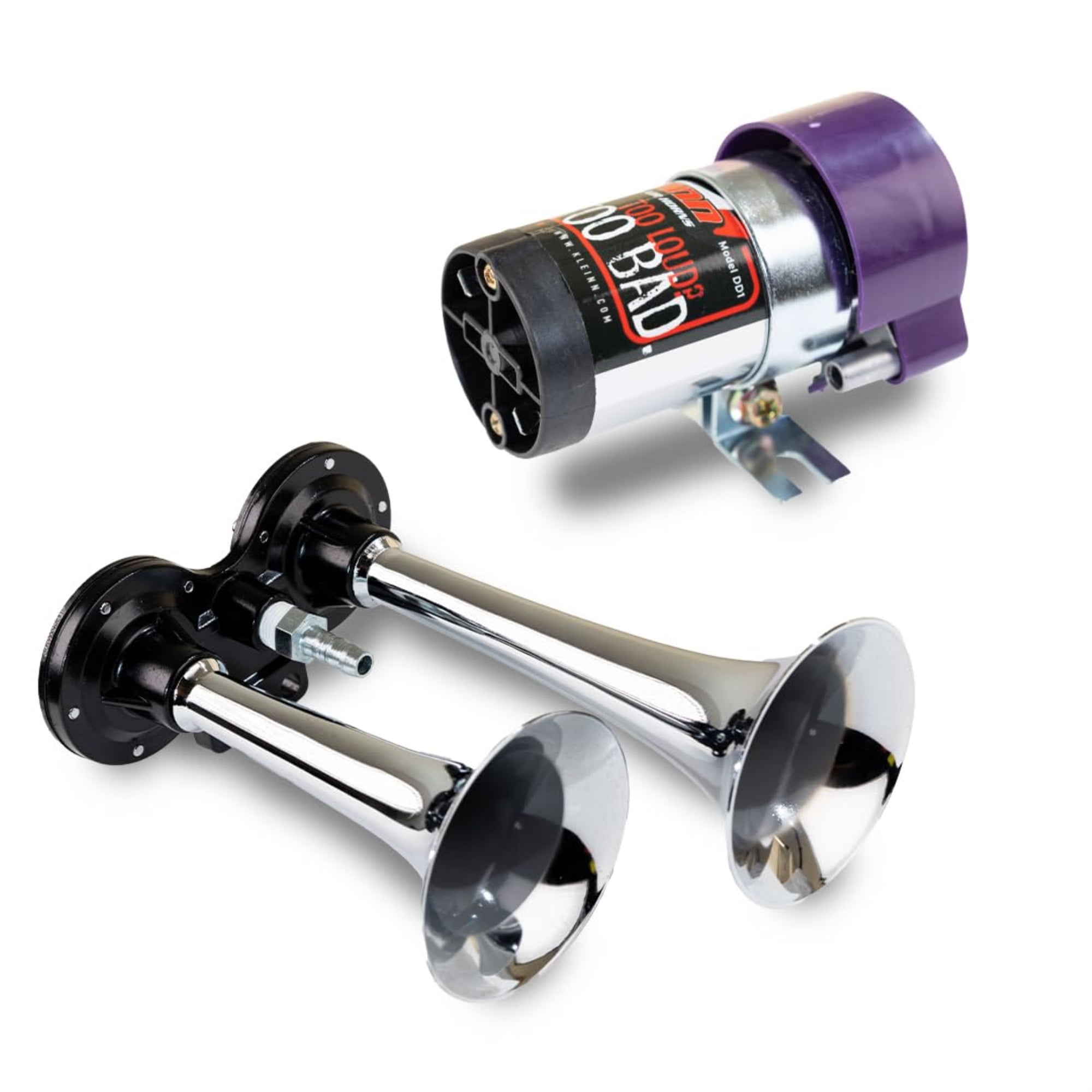 Kleinn Air Horns 6126 Direct Drive Dual Air Horn Kit - Chrome - Walmart.com