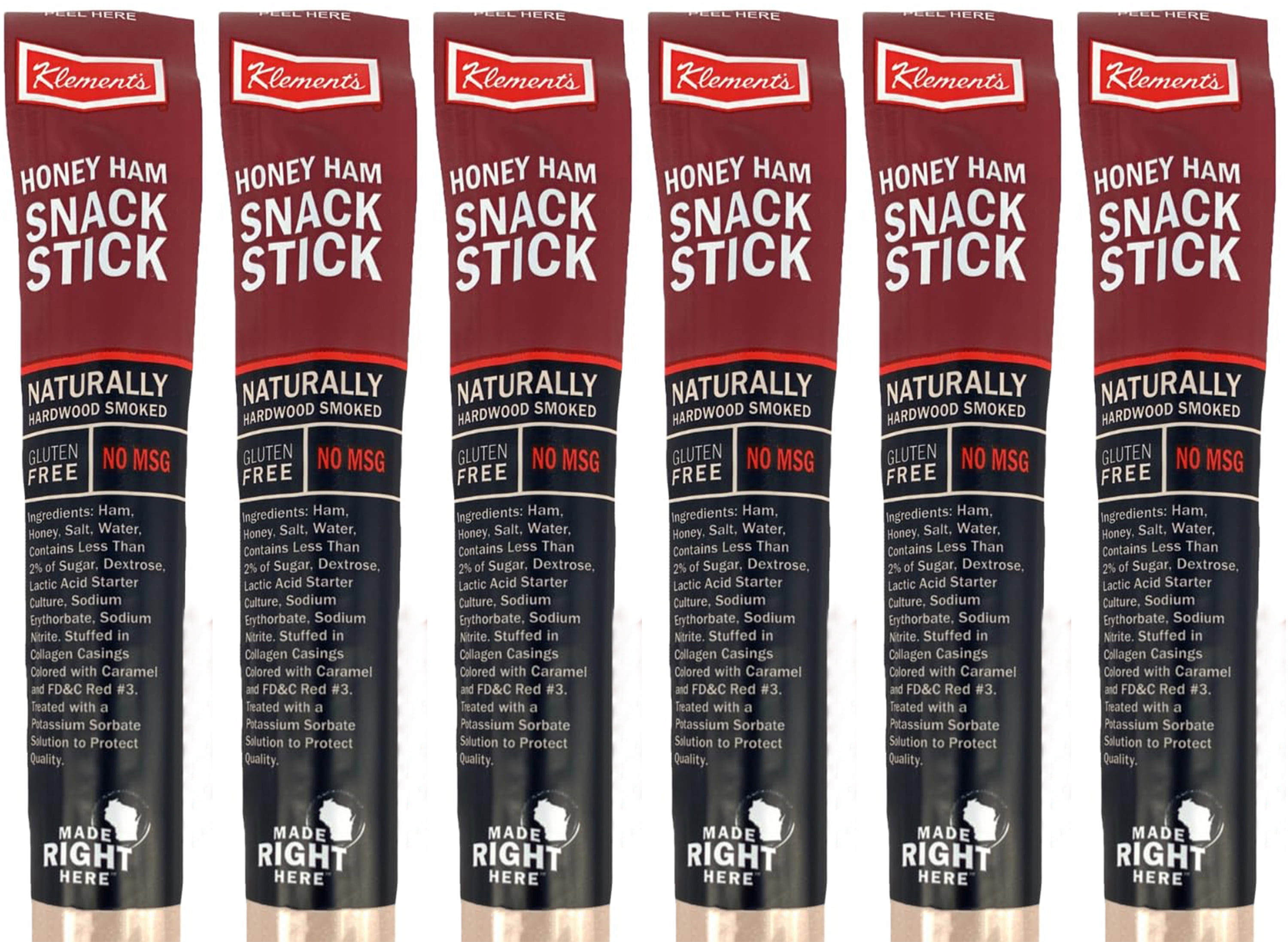 Klements Honey Ham Sticks 6 Pack (0.8 ounces each) with Mystery Gift ...