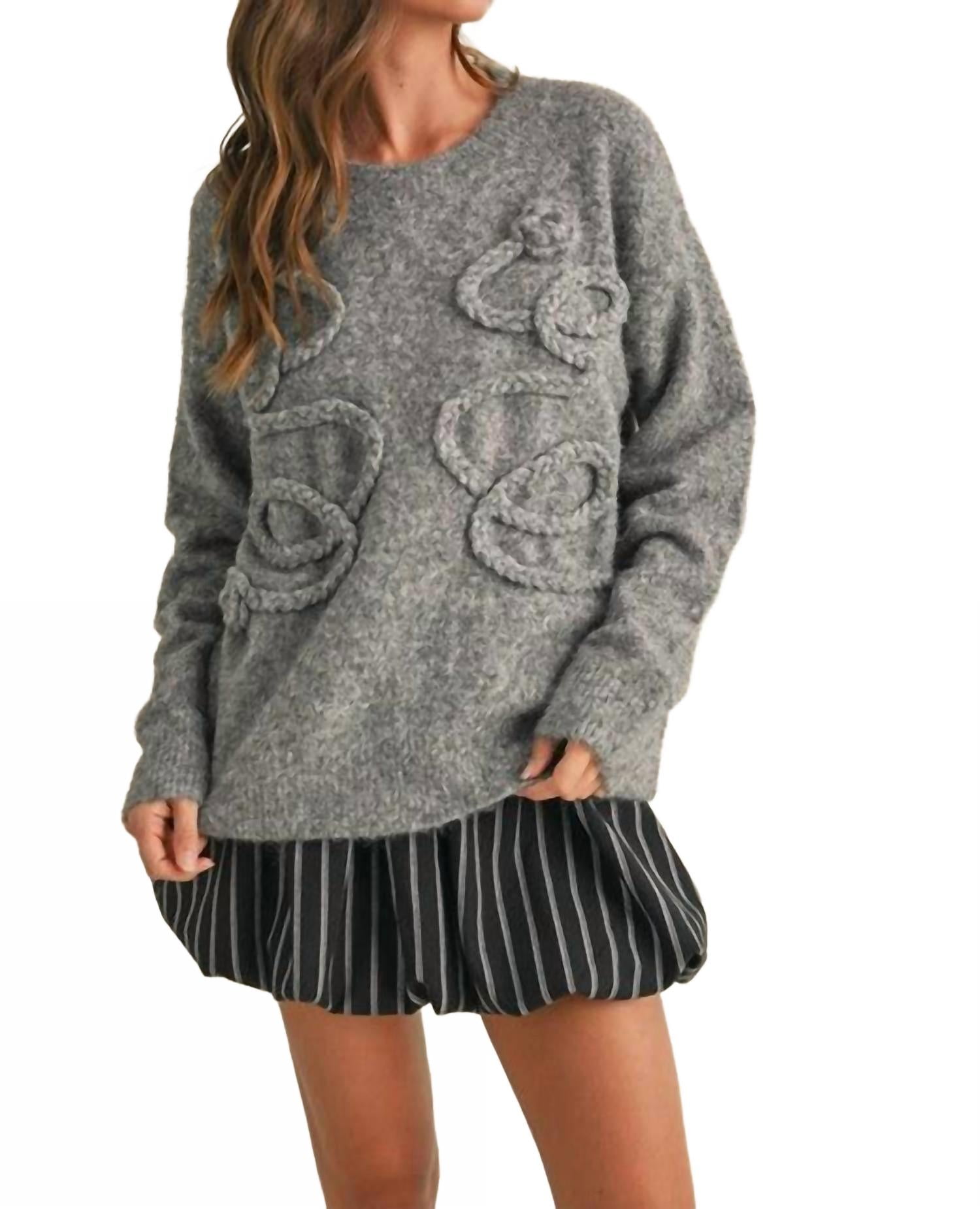 Klesis Braided Fuzzy Sweater - Walmart.com