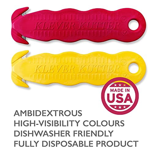 Klever Innovations KCJ-1R Safety Cutter, Advanced Plastic Polymers, 4-5 ...