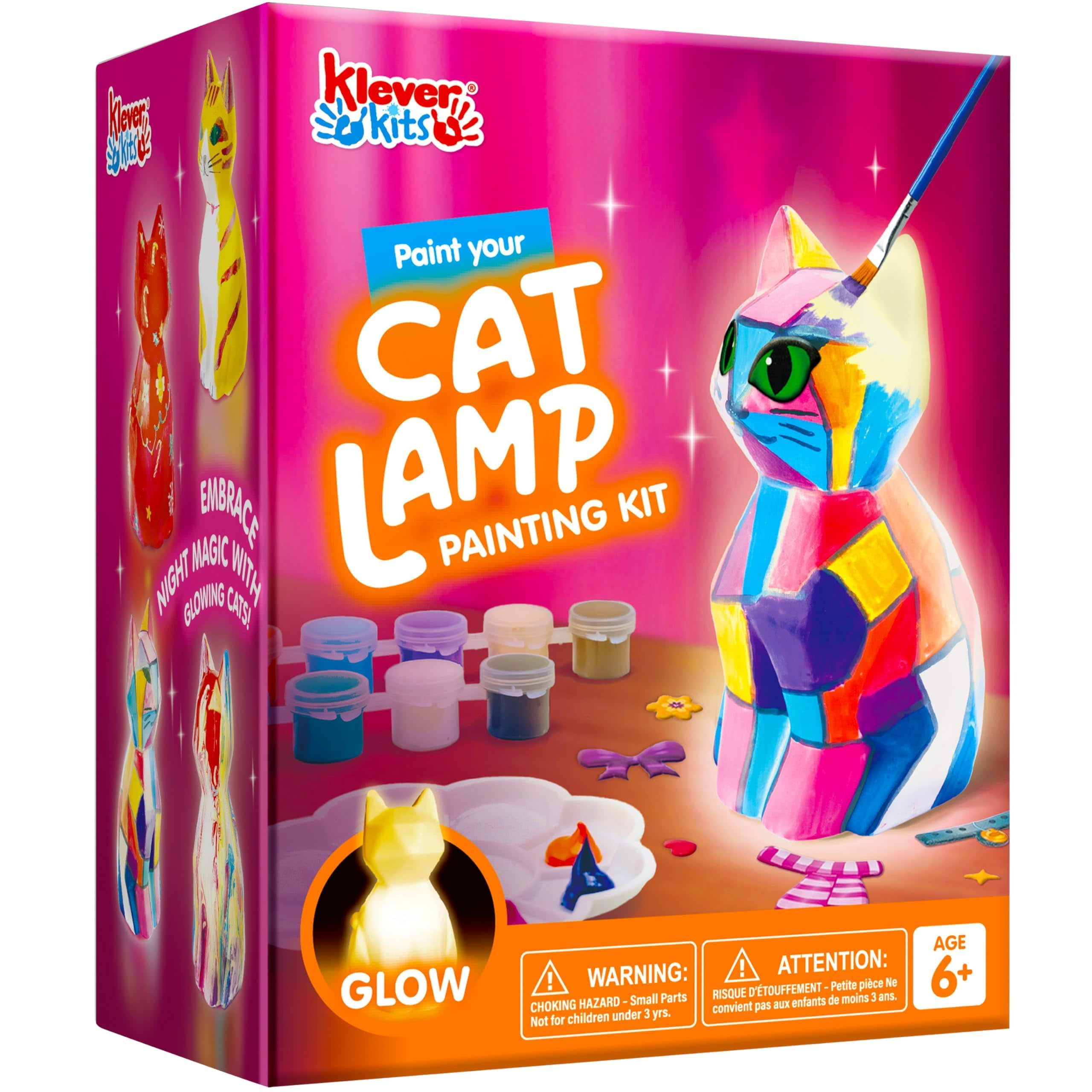 DIY Night Light Painting Kit - Paint Your Own Cat Lamp, Arts & Crafts ...