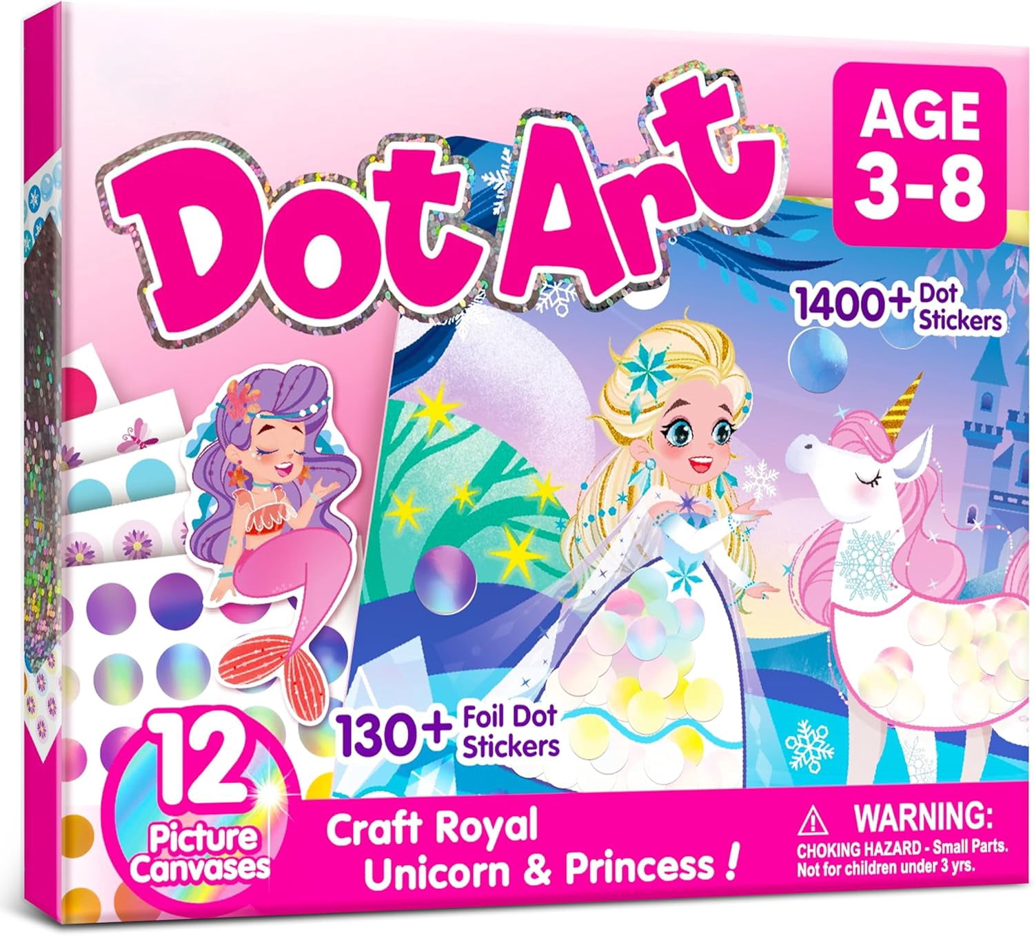 Joyfy Dot Art Kit for Kids Ages 3-5, Princess Sticker Poke A Dot Book ...