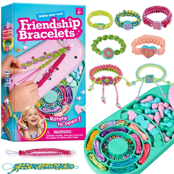 KLEVER KITS, Friendship Bracelet Making Kit, 15+ Bracelets, Ages 6-12 ...