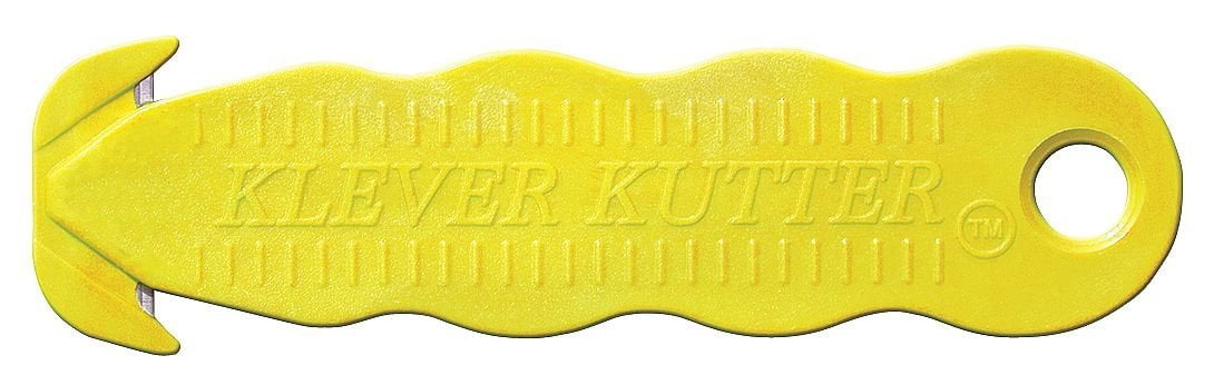 Klever Kutter KCJ-1Y Safety Box Cutter, Yellow, 100-Pack - Walmart.com