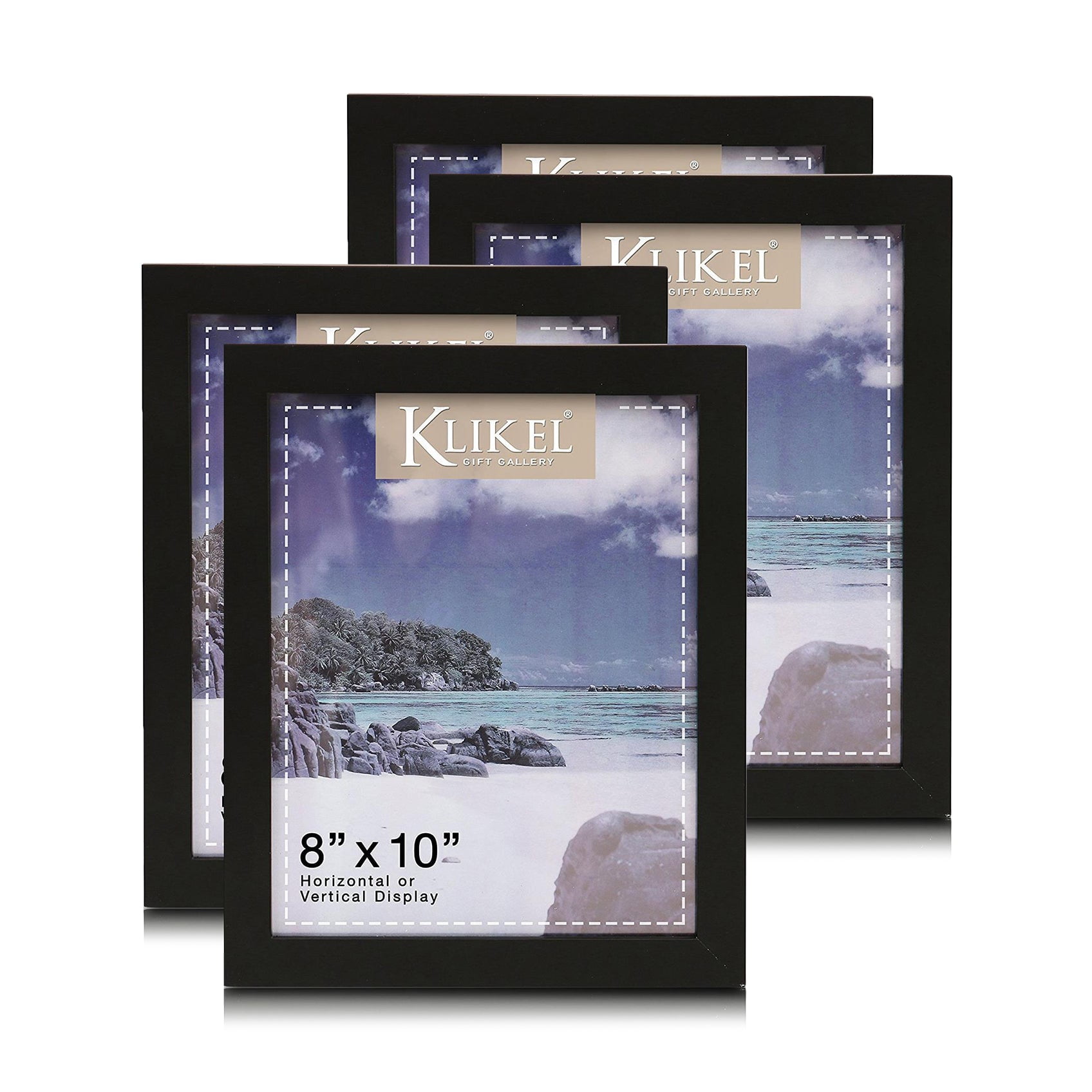 Klikel 8x10 Black Document Picture Frame Set - Composite Wood with Real ...