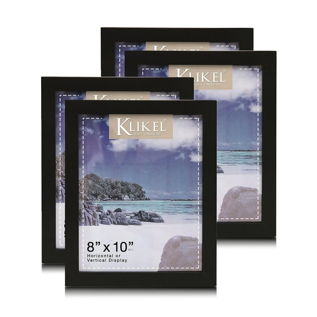 Klikel 8x10 Black Document Picture Frame Set - Composite Wood with Real ...
