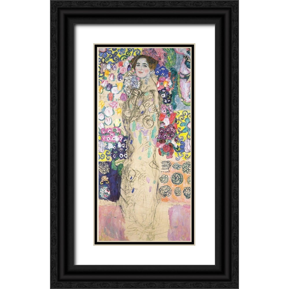 Klimt, Gustav 17x32 Black Ornate Wood Framed with Double Matting Museum ...