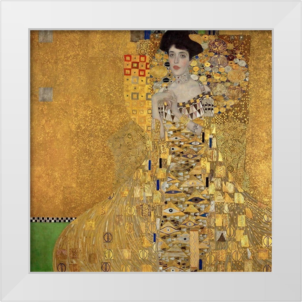 Klimt, Gustav 20x20 White Modern Wood Framed Museum Art Print Titled - Portrait of Adele Bloch ...