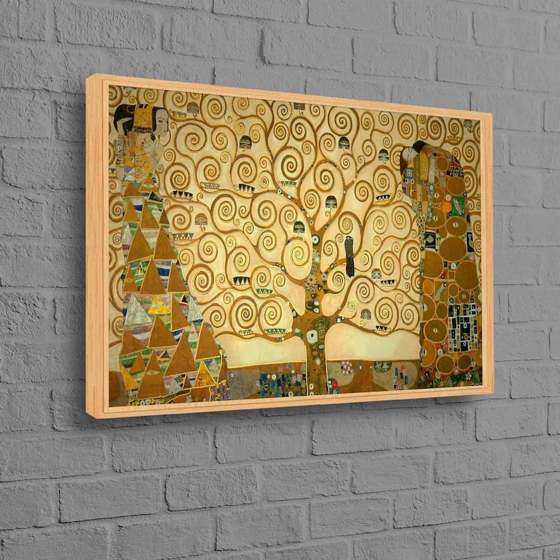 Klimt The Tree Of Life, Tree Life Canvas Gift, Reproduction Artwork ...