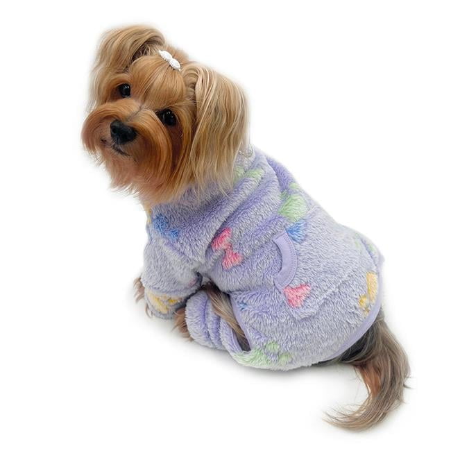 Klippo KBD095XL Ultra Plush Colorful Bones & Paws Turtleneck Pajamas ...