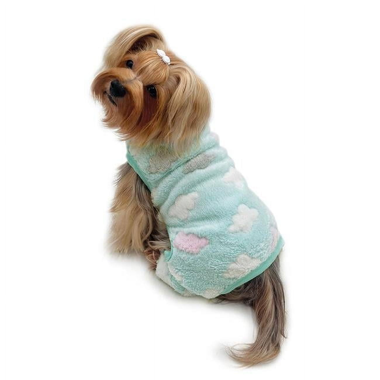 Klippo KBD096L Ultra Plush Fluffy Clouds Front Sleeveless Pajamas, Blue ...