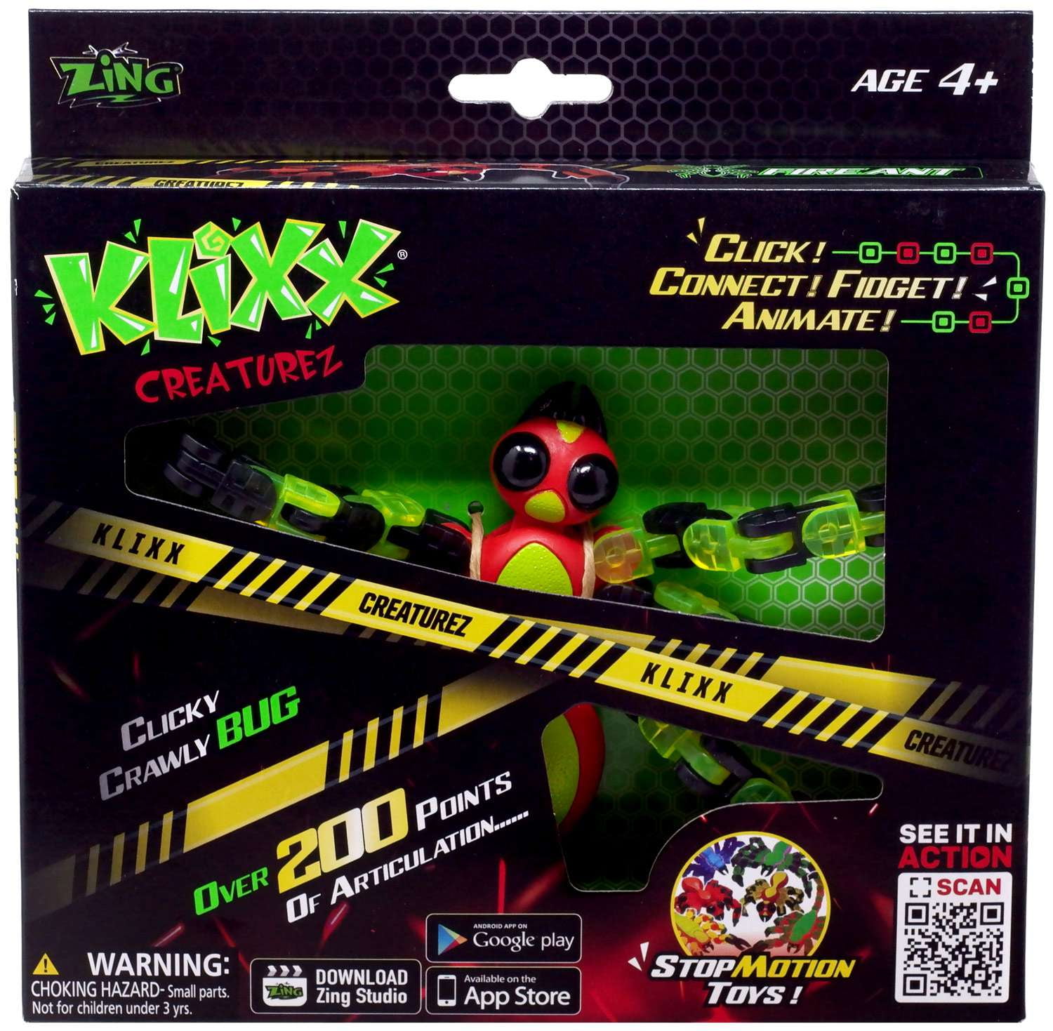 Klixx Creaturez Fire Ant Figure (Red & Green) - Walmart.com