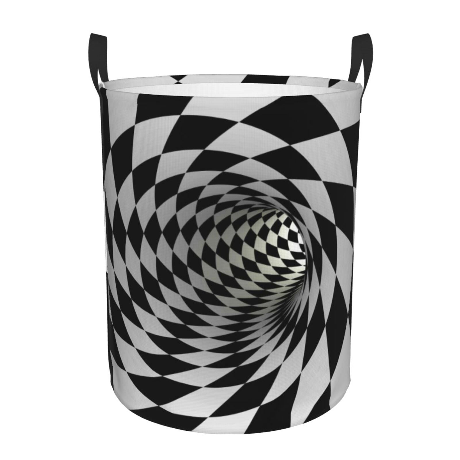 Kll 3d Vortex Illusion Waterproof Foldable Laundry Hamper Bucket With ...