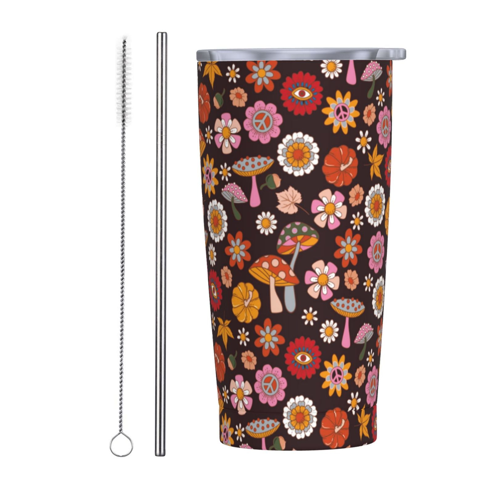 Kll 70s Groovy Hippie Retro Stainless Steel Vacuum Insulated Coffee Cup ...