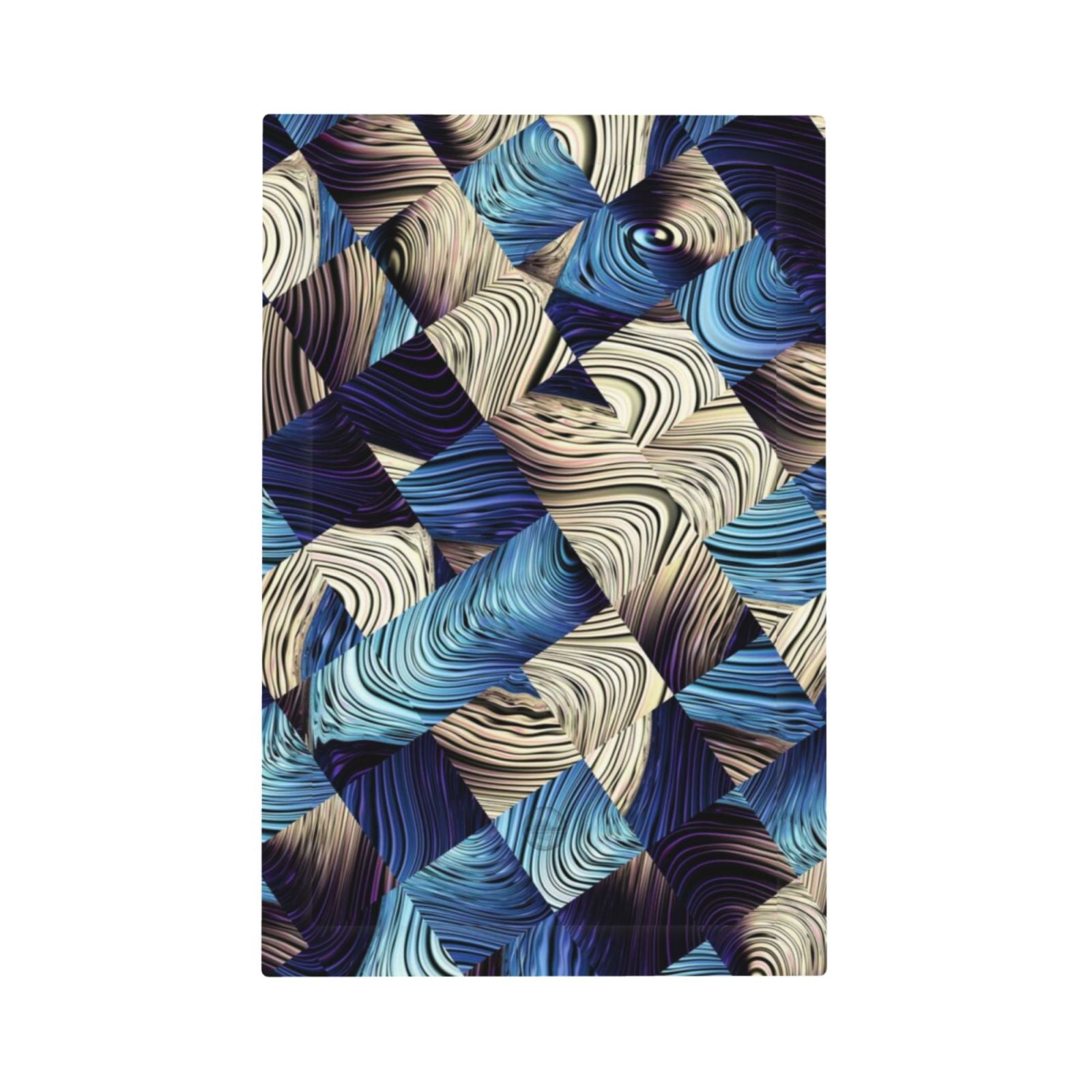 Kll Abstract Blue Squares Wall Plate,Gloss Finish,Standard Size 1 - 5 ...