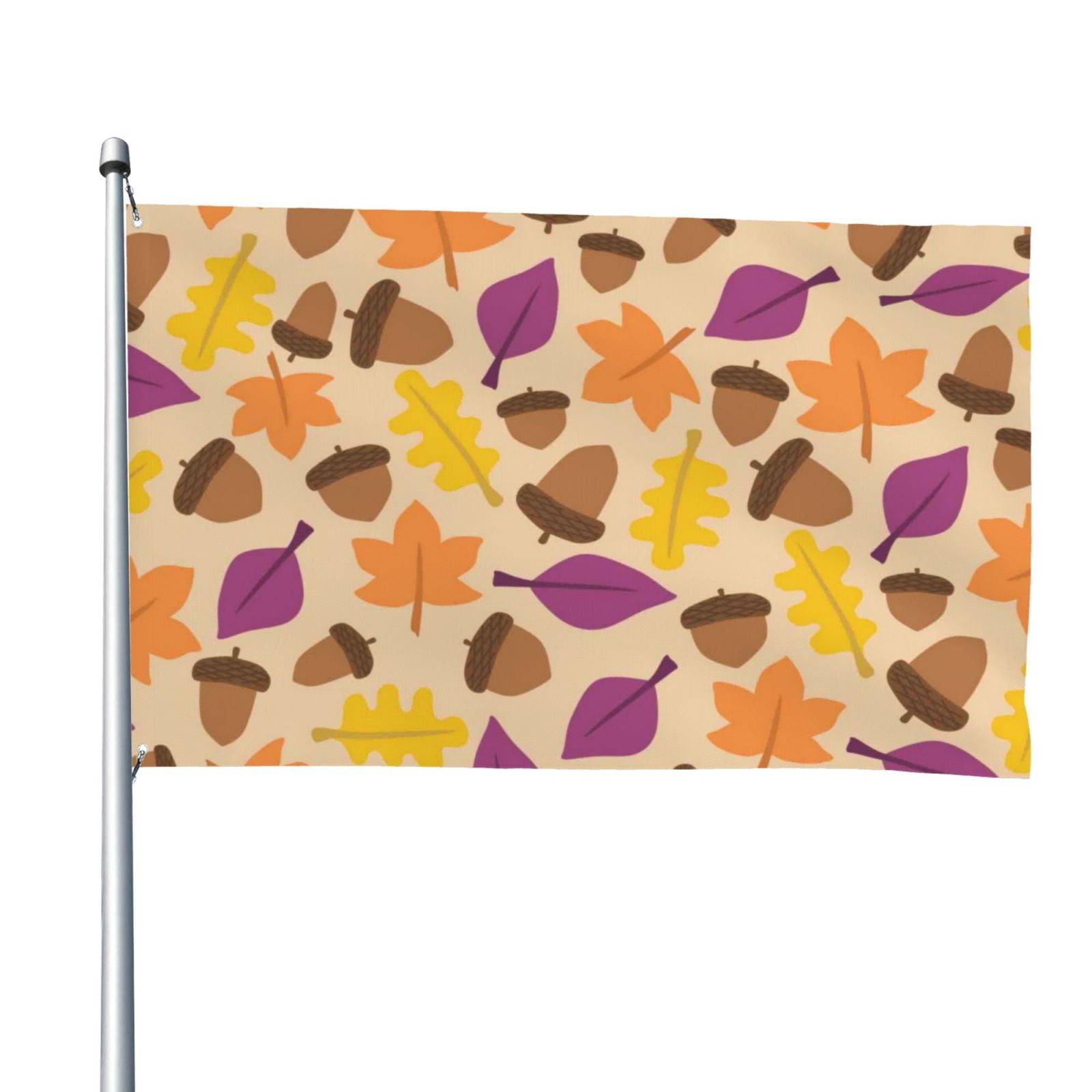 Kll Acorn Autumn Fall Leaf Leaves Flag 4x6 Ft Parade Party Flag Outdoor ...