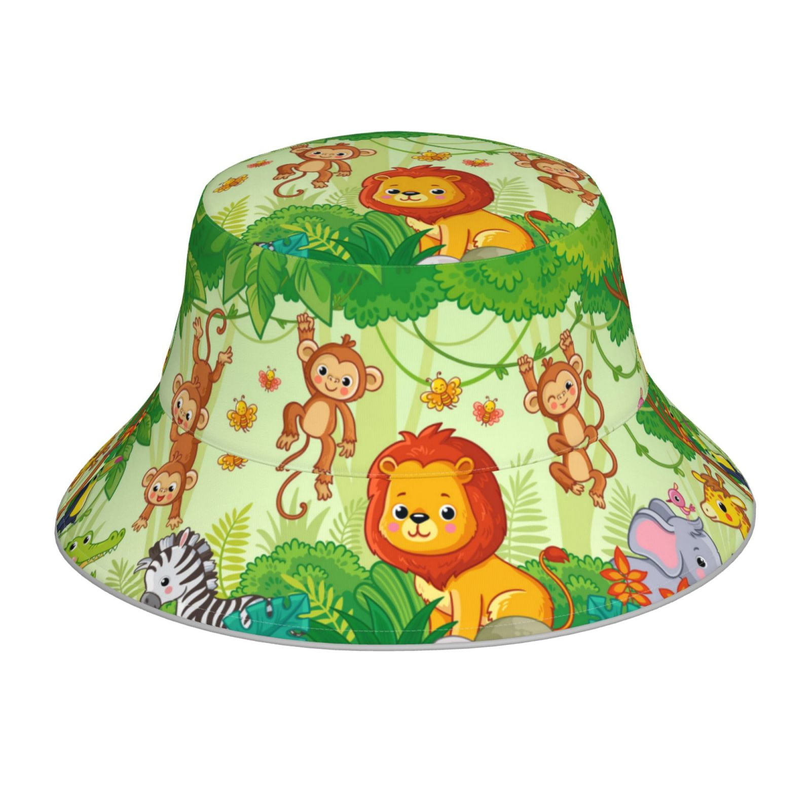Kll African Animals In The Jungle Bucket Hat For Women Men Packable ...