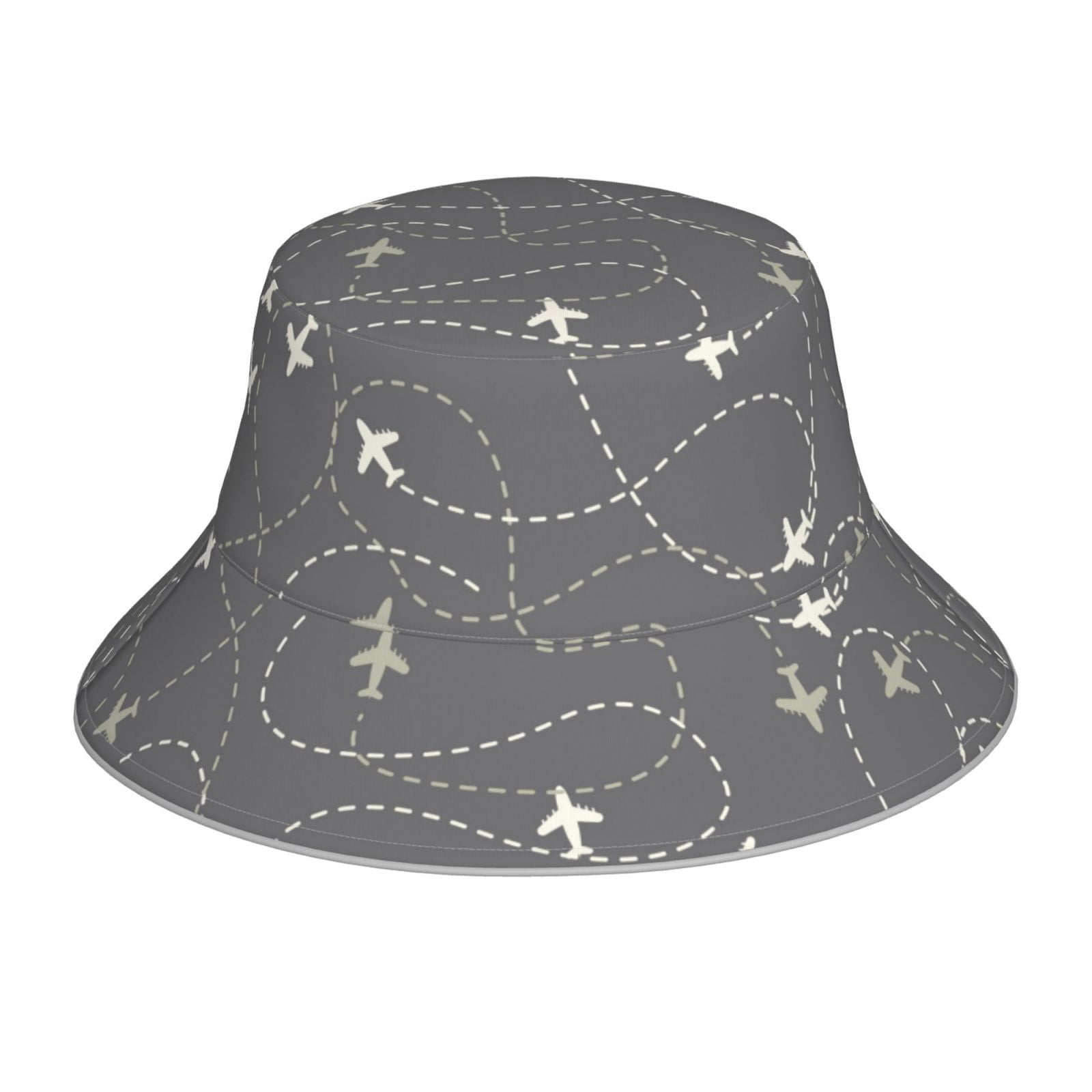 Kll Airplane Routes Around The World Bucket Hat For Women Men Packable ...
