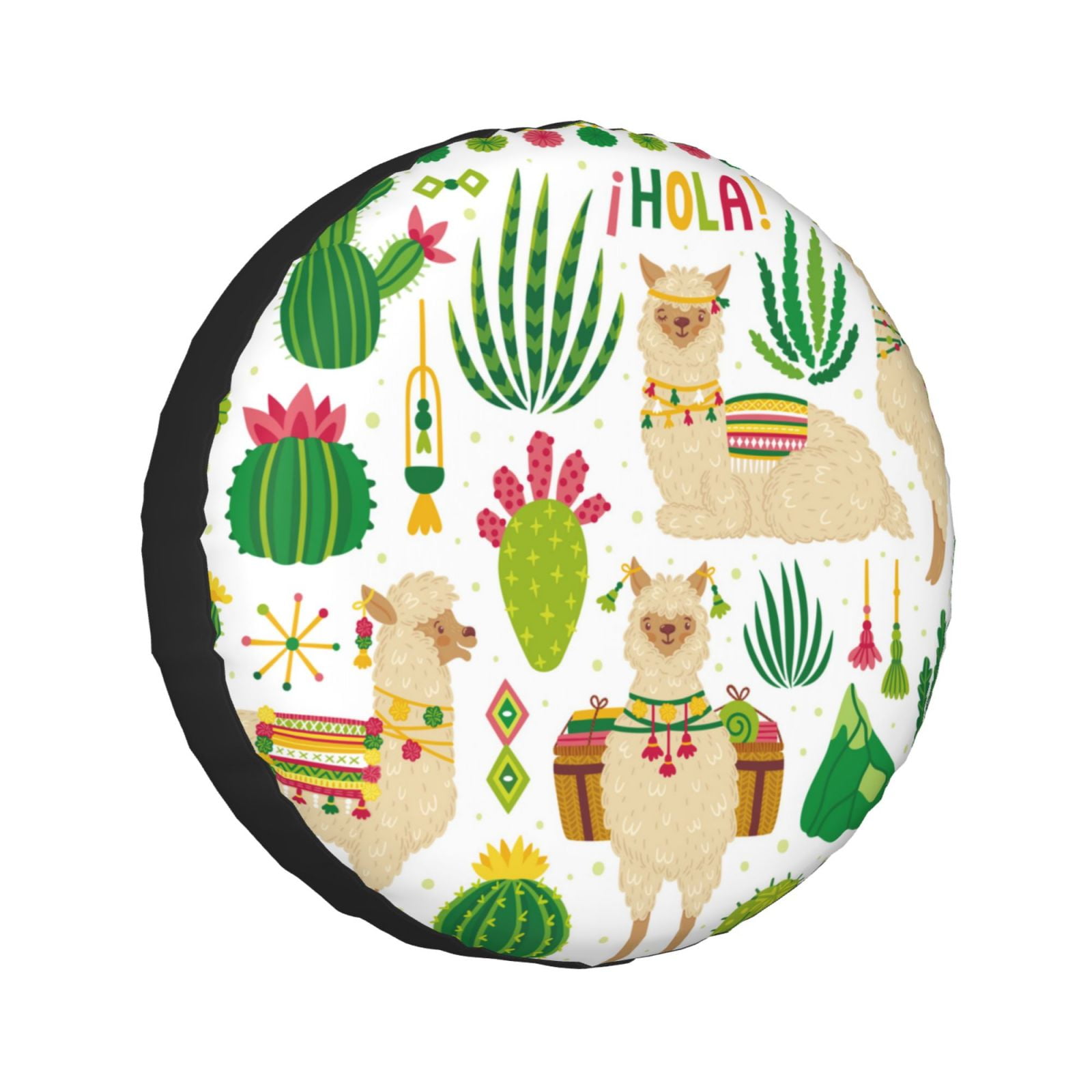 Kll Alpaca And Cactus Tire Cover,Universal Wheel Tire Cover For Trailer ...