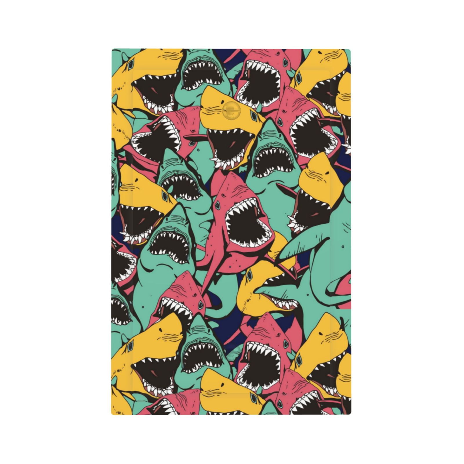 Kll Angry Shark Pattern Wall Plate,Gloss Finish,Standard Size 1 - 5" X ...