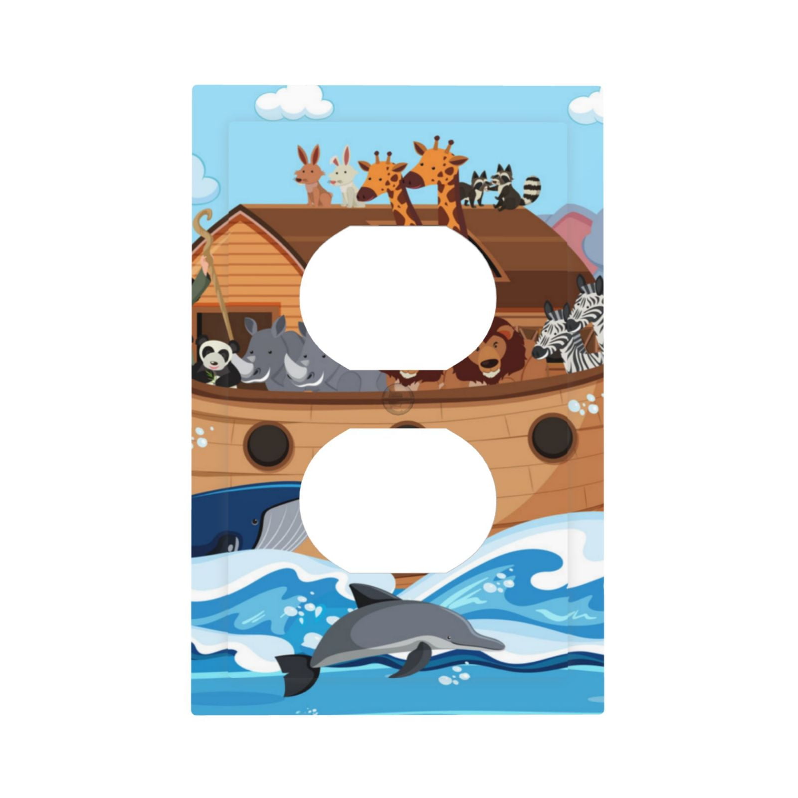 Kll Animals On Noah'S Ark Wall Plate,Gloss Finish,Standard Size 1 - 5 ...