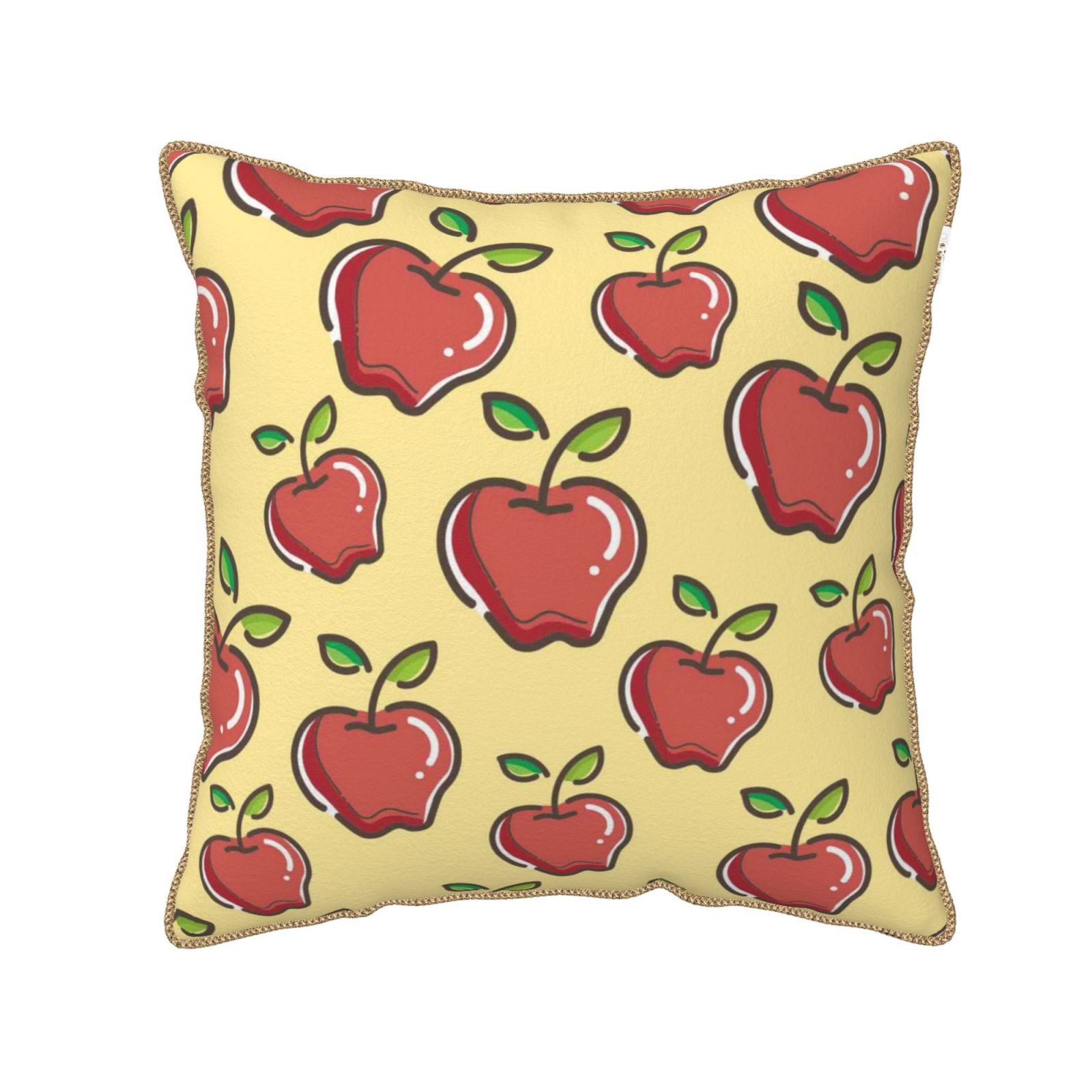 Kll Apple Decorative Throw Pillow Covers Velvet Soft For Couch Sofa ...