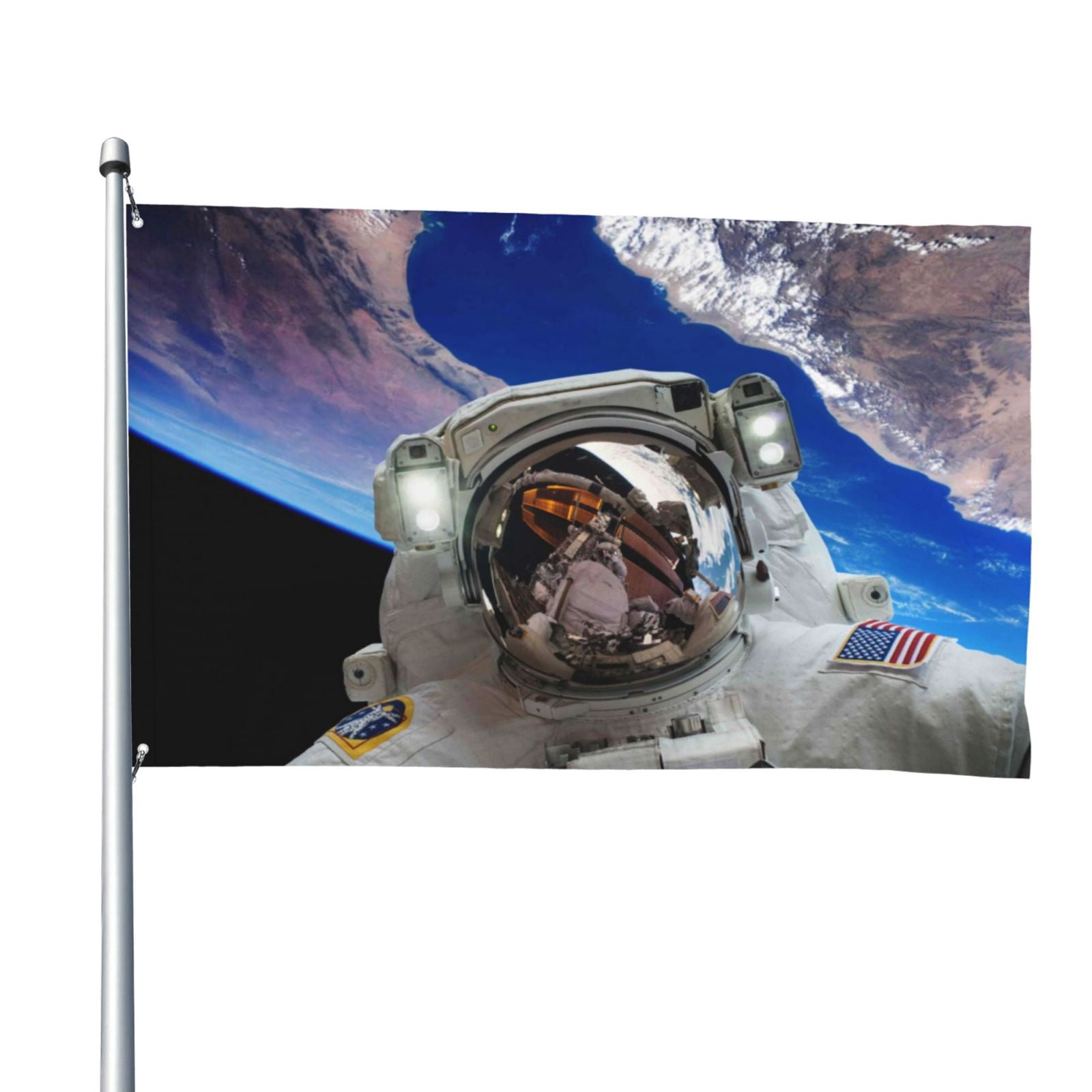 Kll Astronaut In Outer Space Flag 4x6 Ft Parade Party Flag Outdoor Flag ...