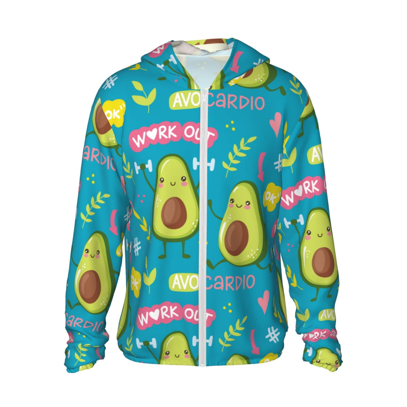 Kll Avocado Work Out Print Men'S Women’s Upf 50+ Sun Protection Outdoor ...