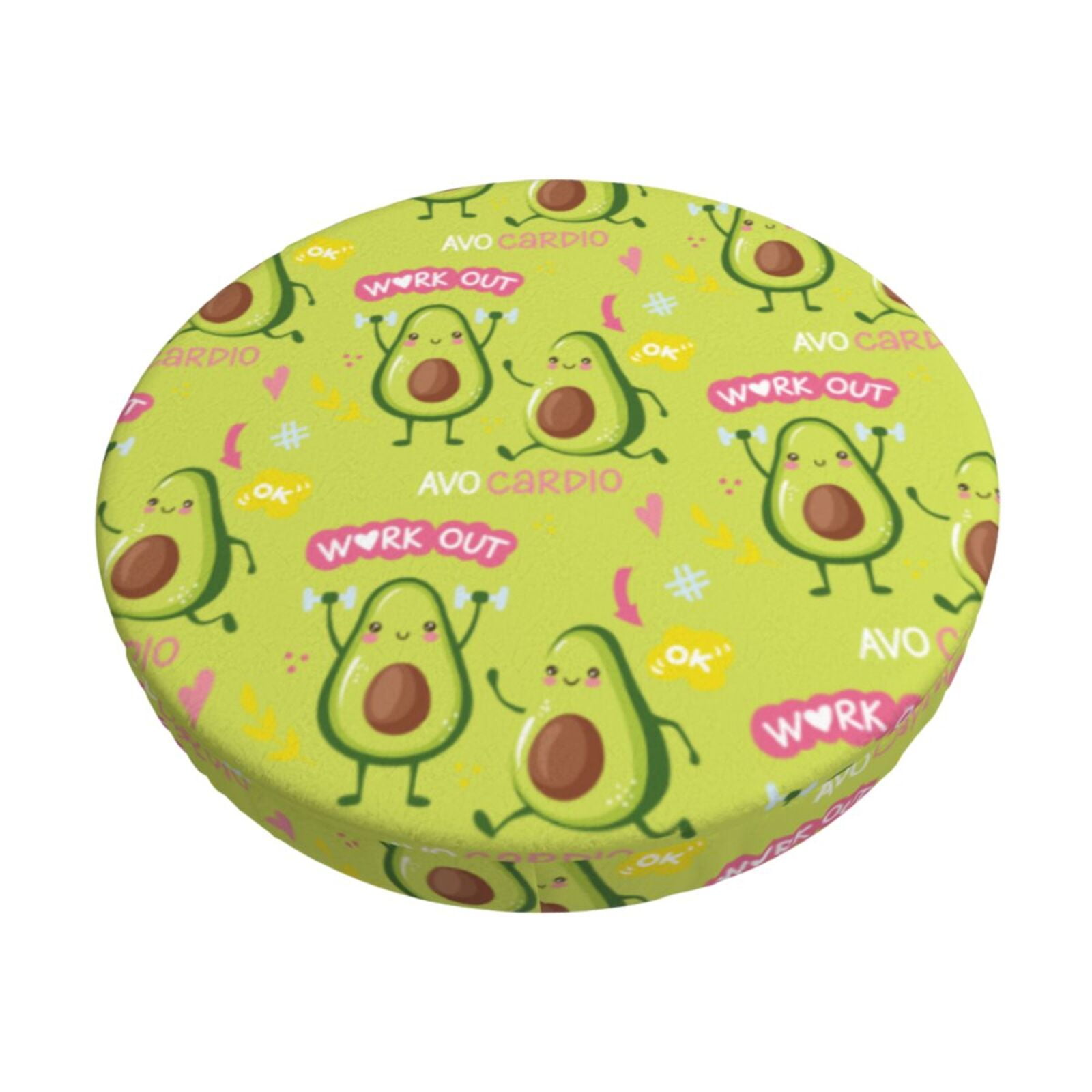 Kll Avocado Work Out Round Bar Chair Cushion Cover 13 Inch,Bar Stool ...