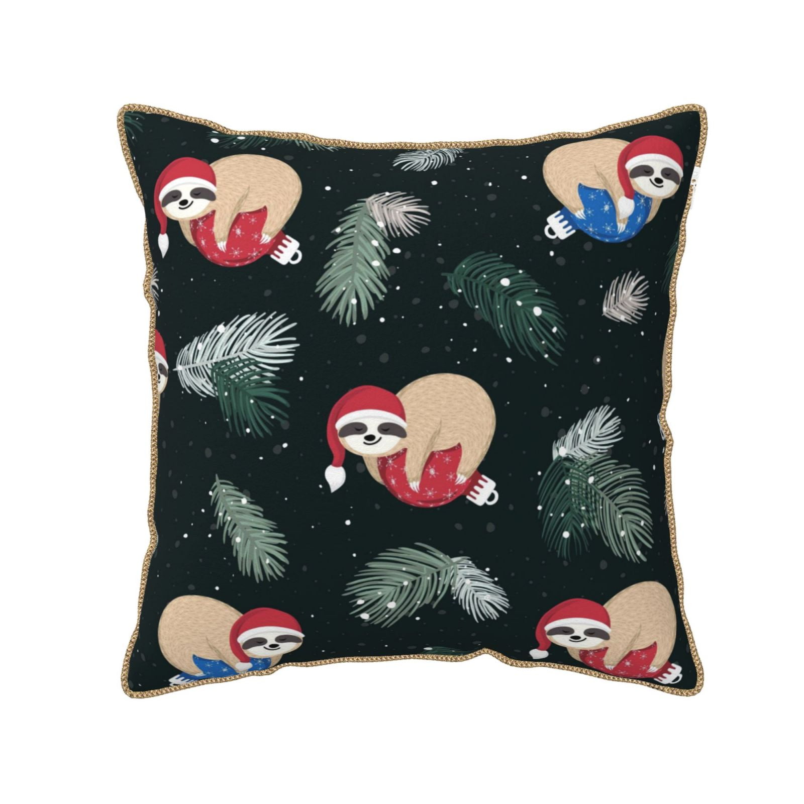 Kll Baby Sloths Sleeping Decorative Throw Pillow Covers Velvet Soft For Couch Sofa Bedroom ...