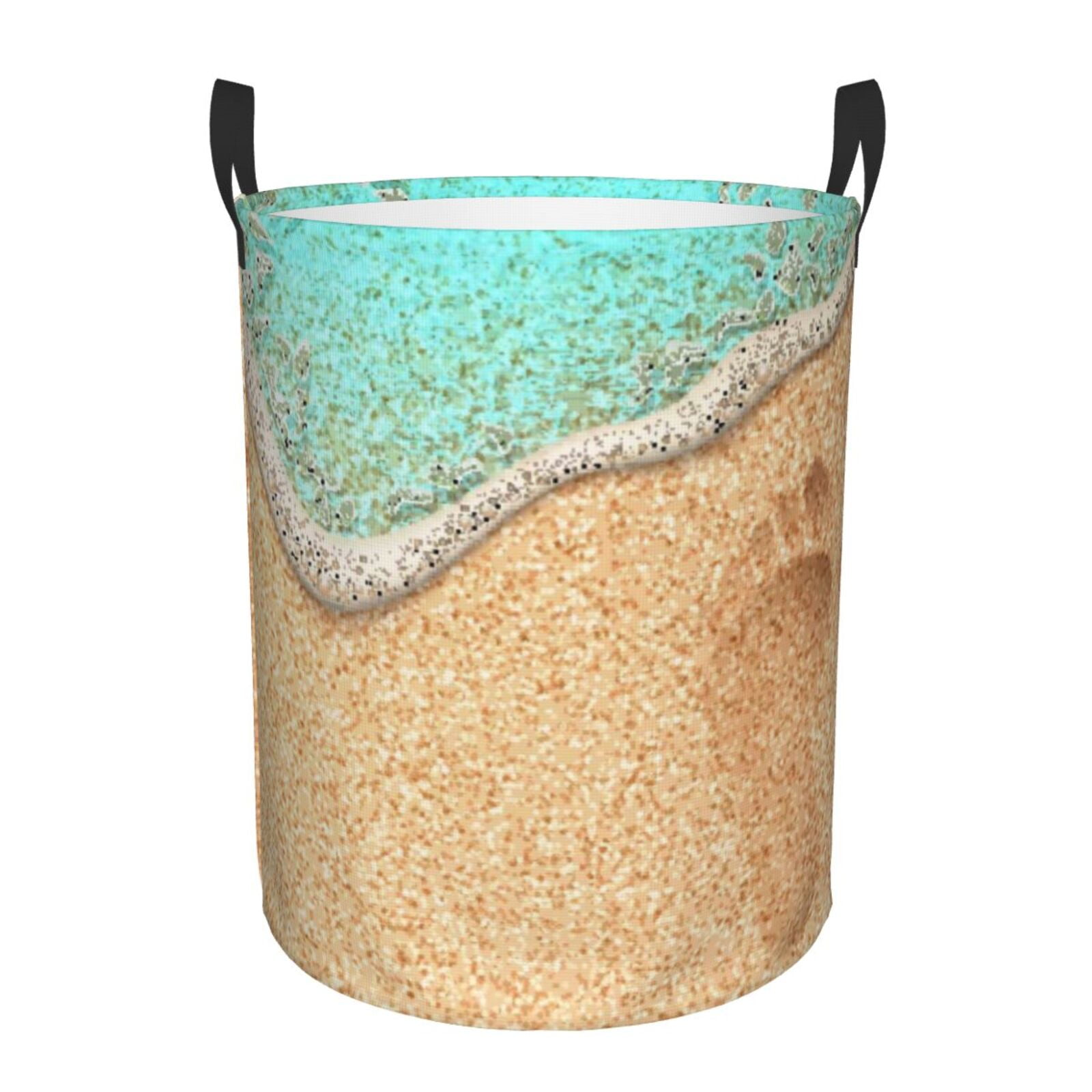 Kll Beach Footprint Waterproof Foldable Laundry Hamper Bucket With ...