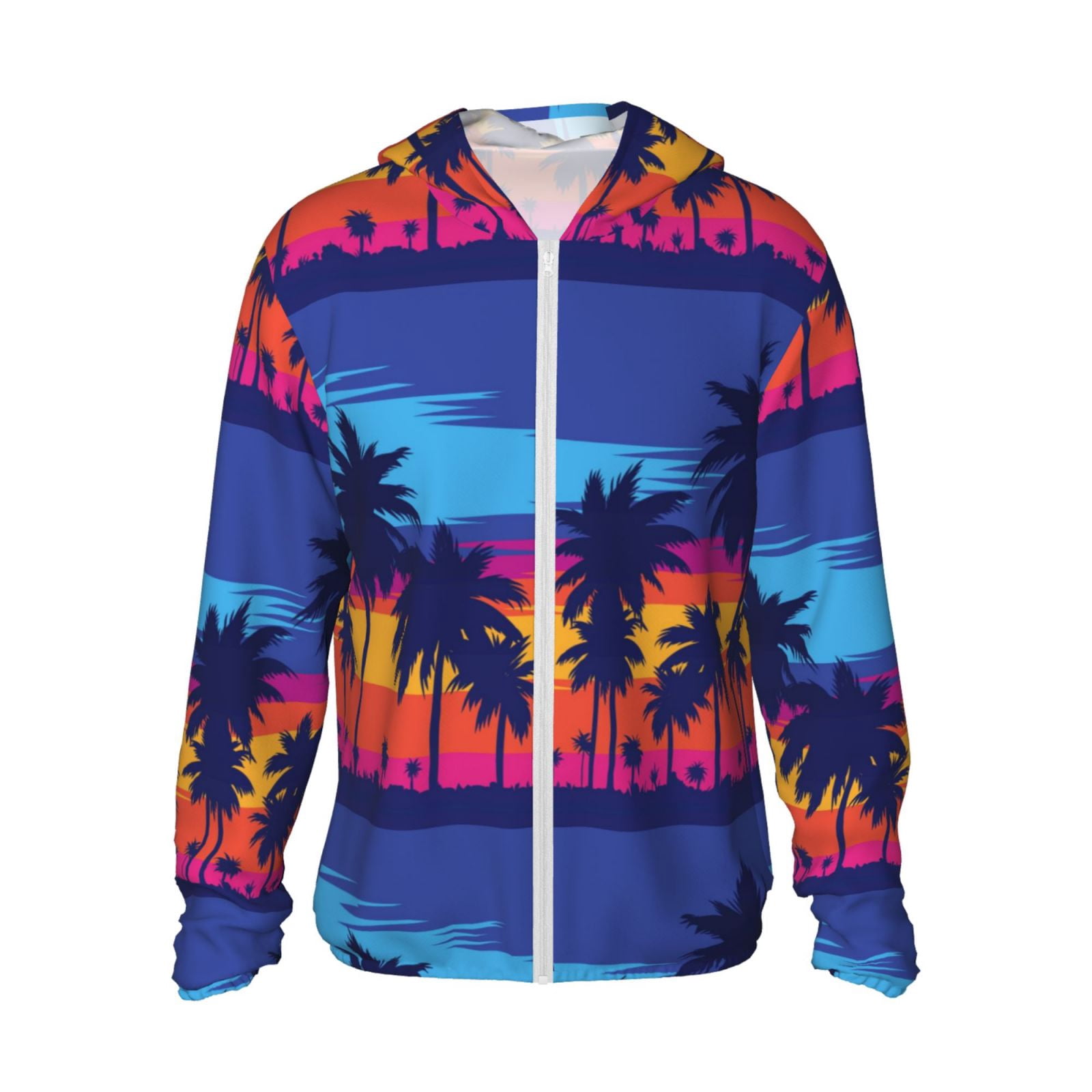 Kll Beach With Palm Trees Print Men'S Women’s Upf 50+ Sun Protection ...