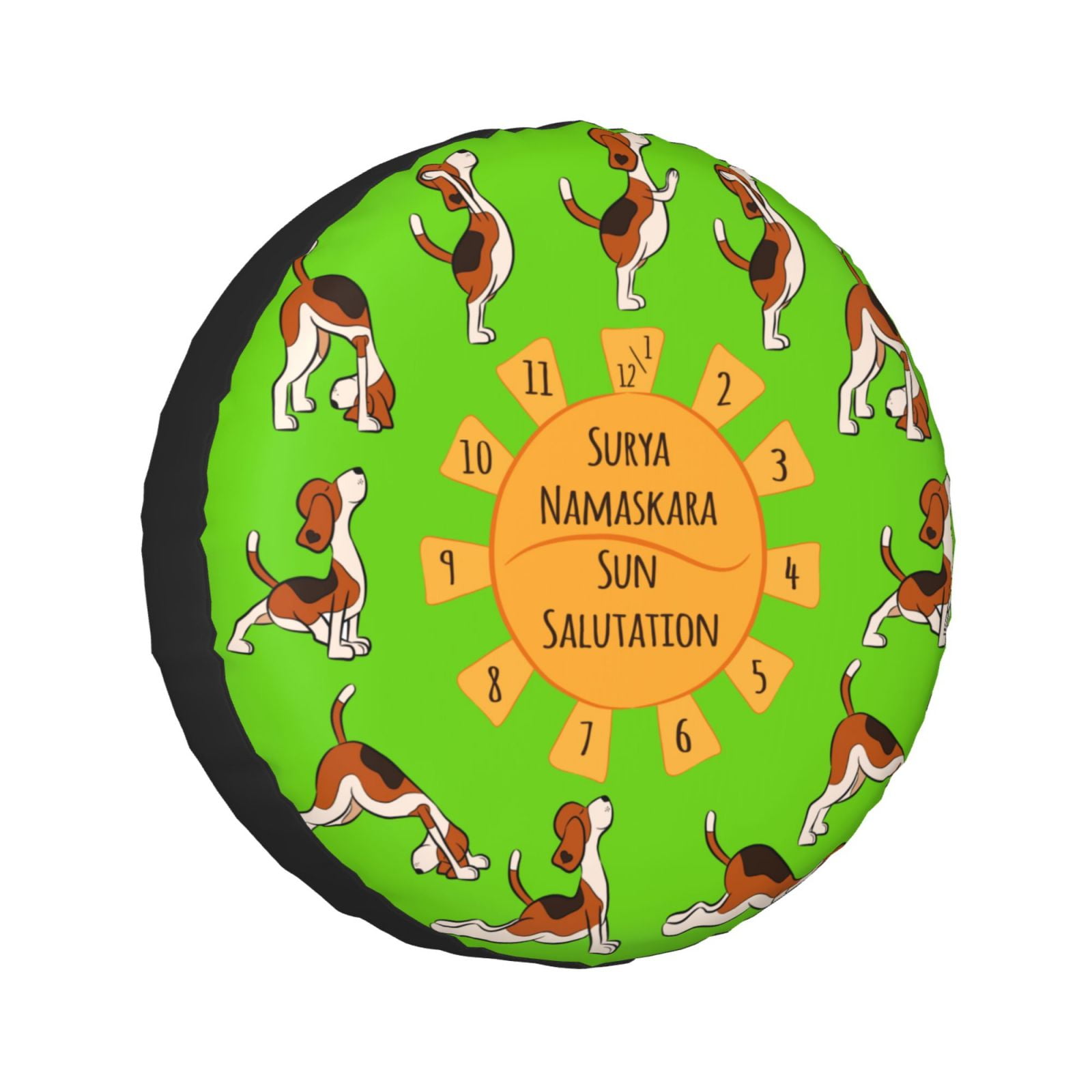 Kll Beagle doing Yoga Tire Cover,Universal Wheel Tire Cover For Trailer ...