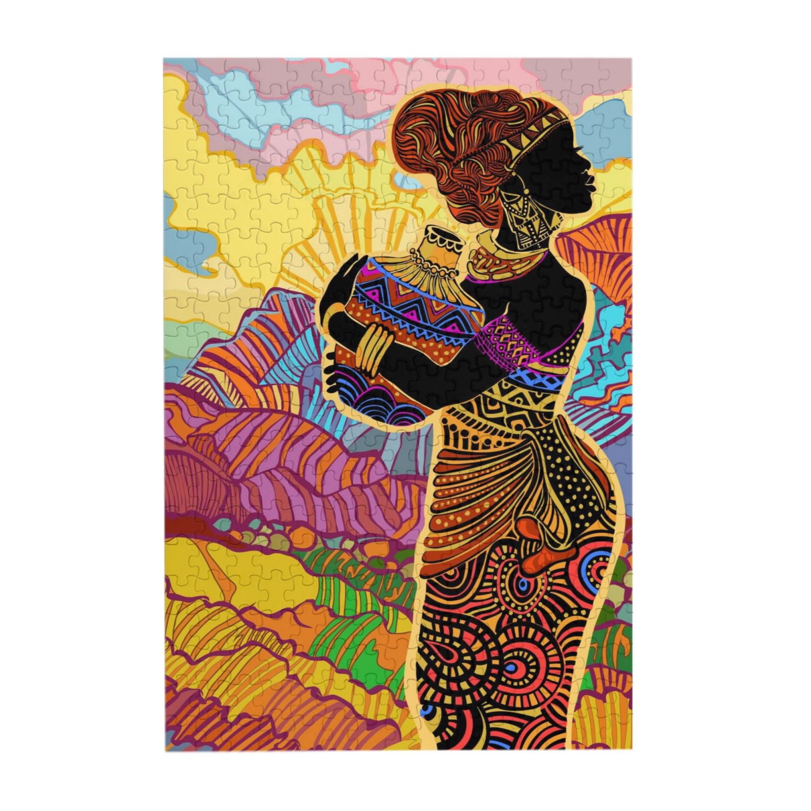 Kll Beautiful African Woman - 300 Piece Jigsaw Puzzle For Adult And ...