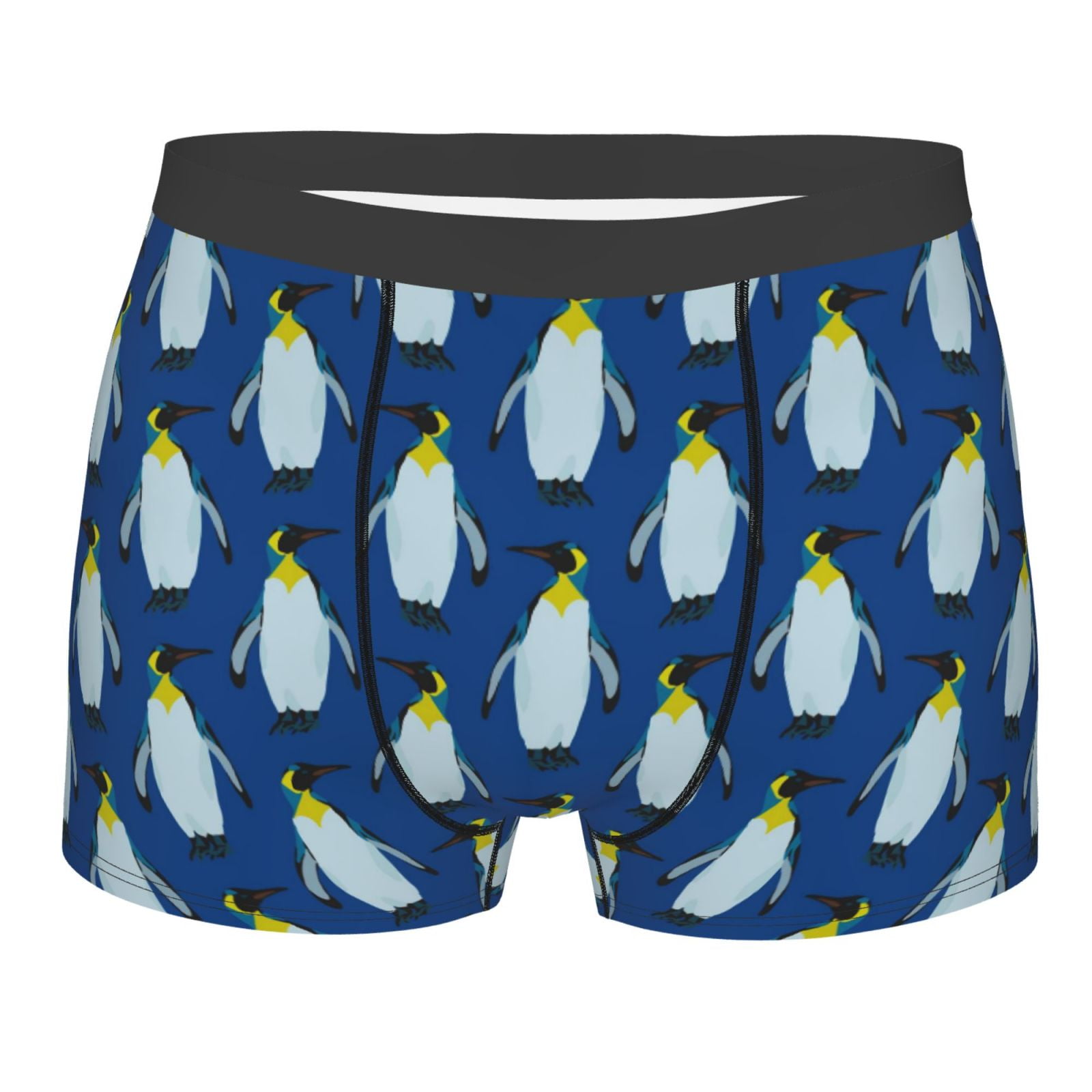 Kll Beautiful King Penguin Pattern Men'S Cotton Boxer Briefs Underwear ...
