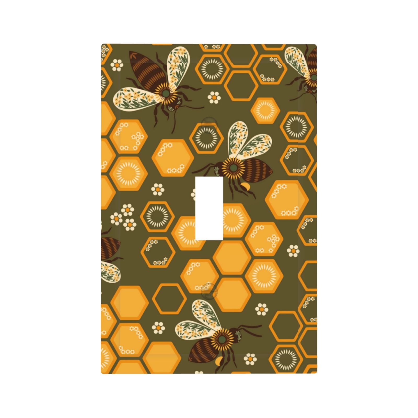 Kll Bees And Honeycombs Wall Plate,Gloss Finish,Standard Size 1 - 5" X ...