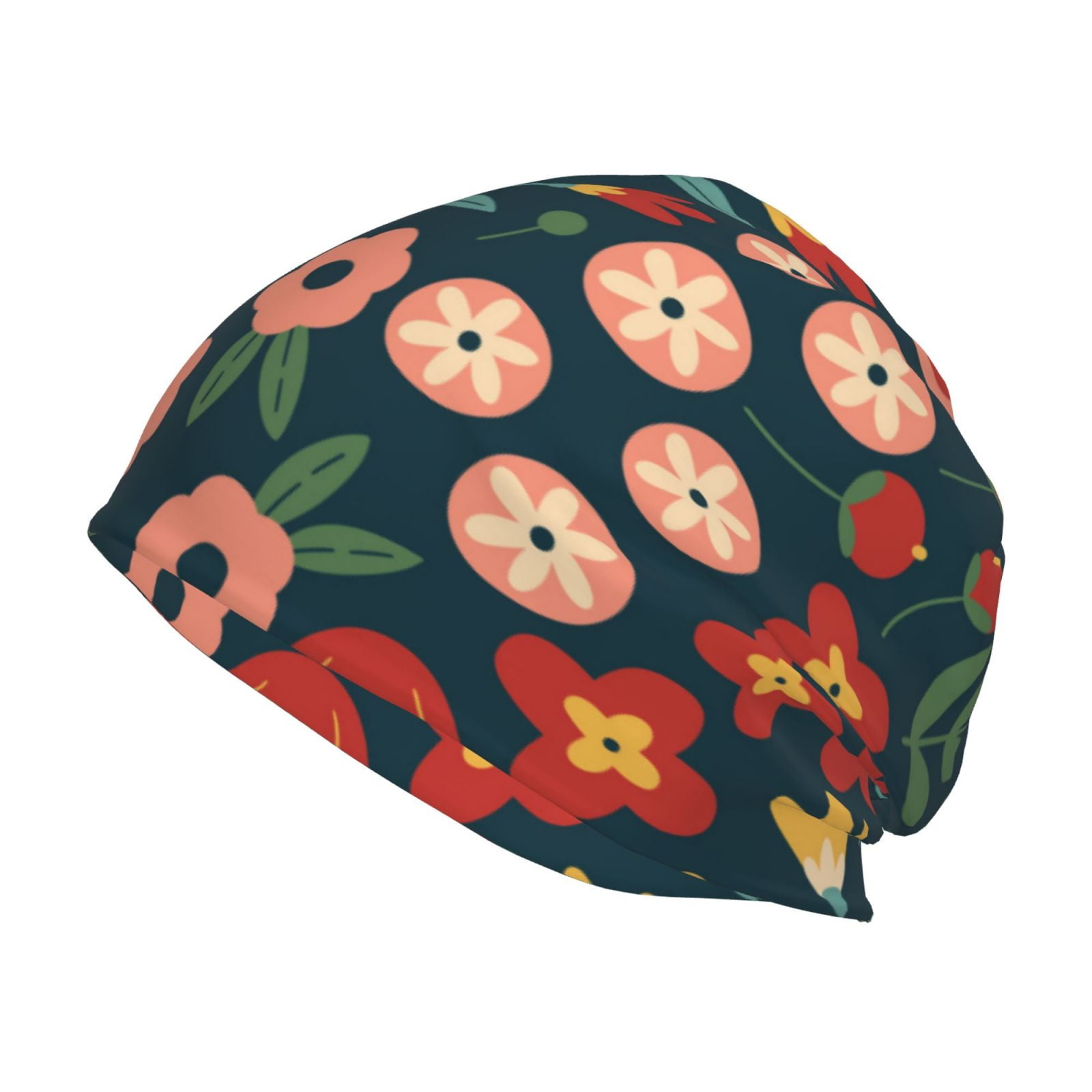Kll Berries And Flowers Winter Fall Beanie Knit Hats For Men & Women ...