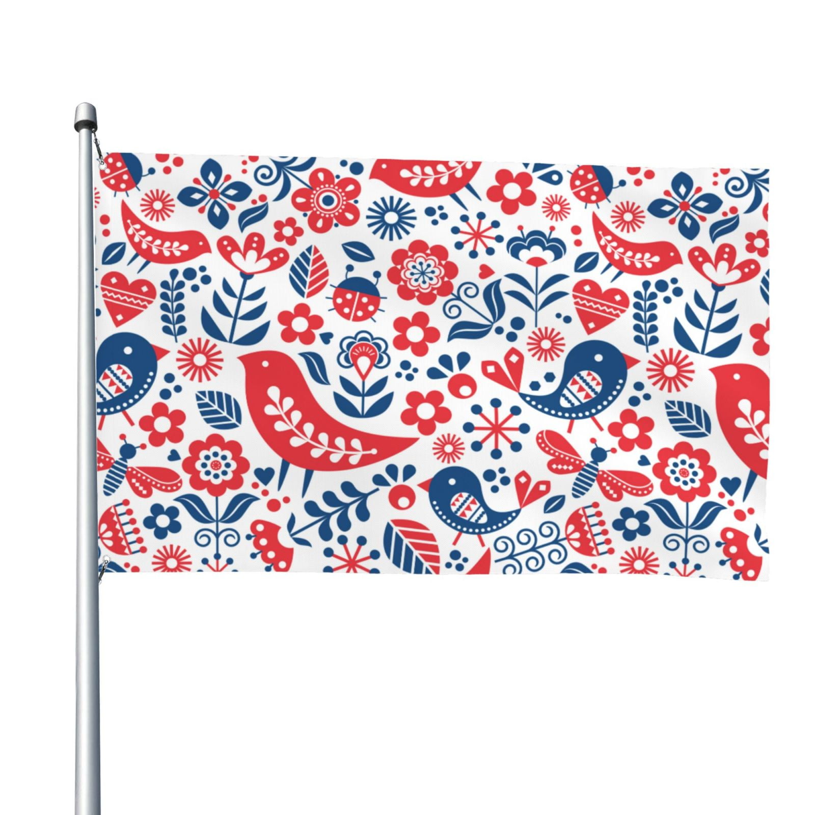 Kll Birds Flowers Flag 4x6 Ft Parade Party Flag Outdoor Flag Decorative ...