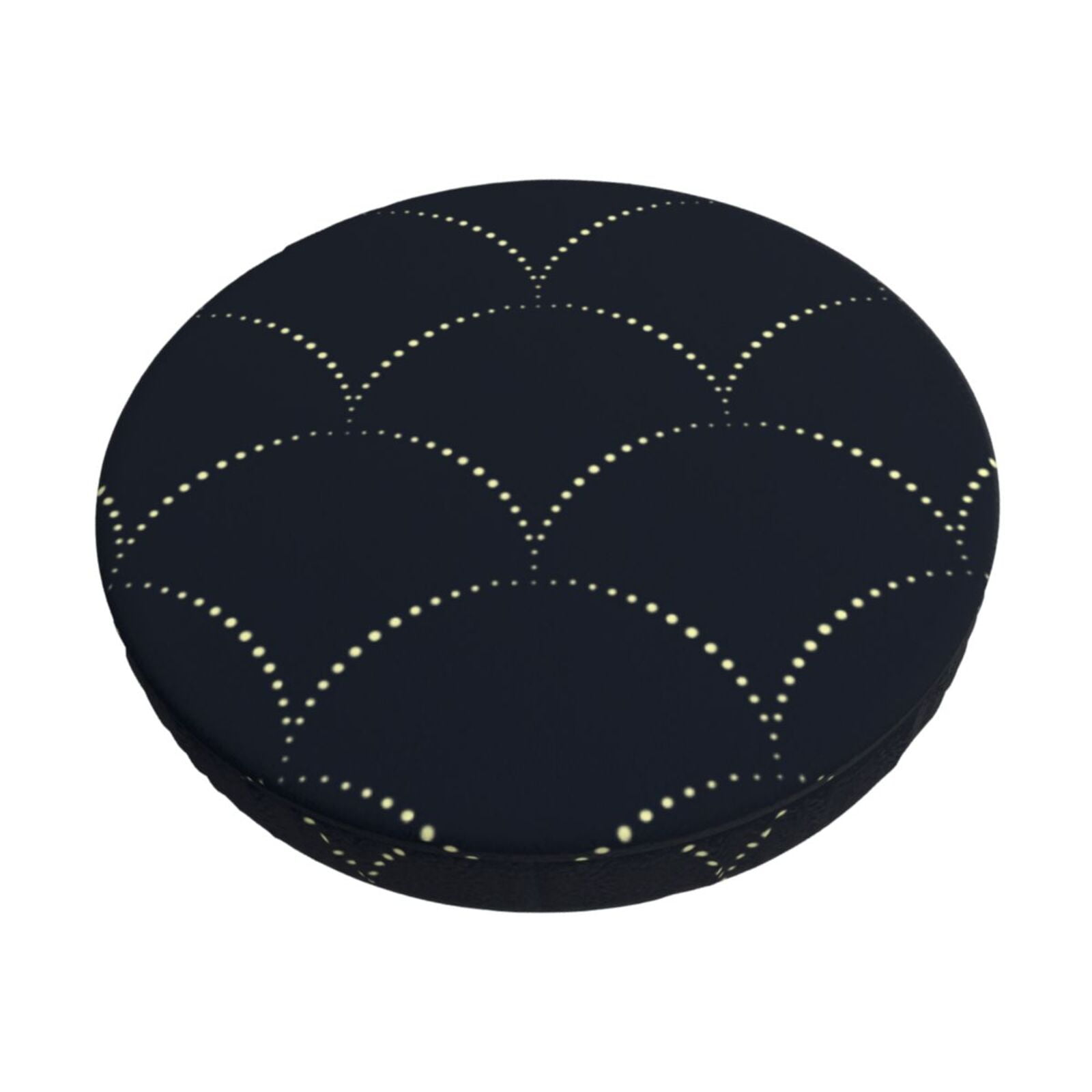 Kll Black Fish Scales Round Bar Chair Cushion Cover 13 Inch,Bar Stool ...